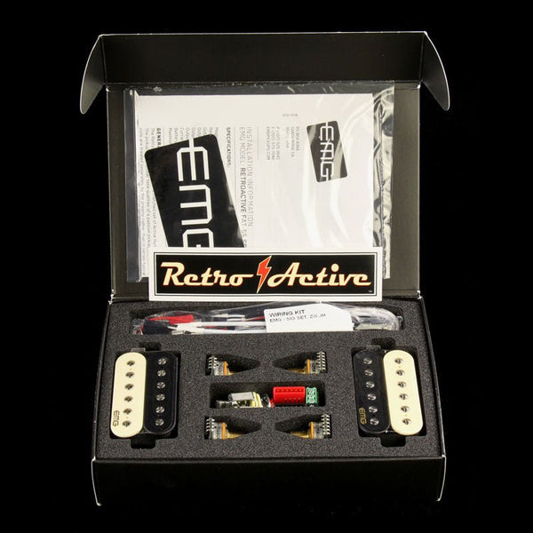 EMG Retro Active Fat 55 Humbucker Set Electric Guitar Pickup Set Zebra ...