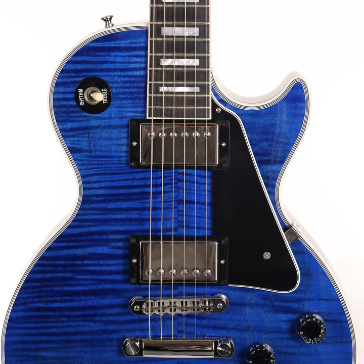 Gibson Custom Shop Les Paul Custom Figured Trans Blue Gloss 2023 | The ...