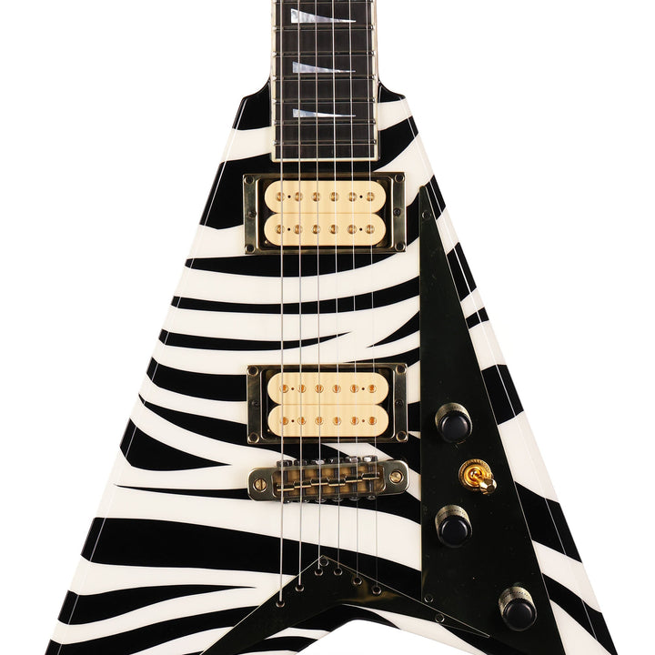 Jackson Custom Shop Rhoads RR-VS Fixed Bridge Zebra Stripes | The Music Zoo