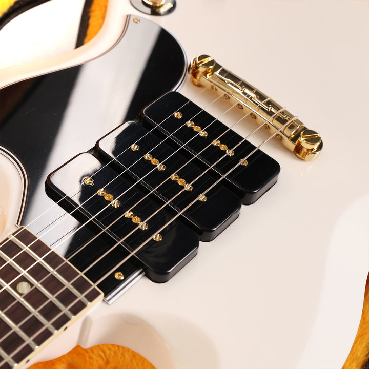 Gibson Custom Shop 1963 SG Lightning Bar Alpine White 3 P90 | The Music Zoo