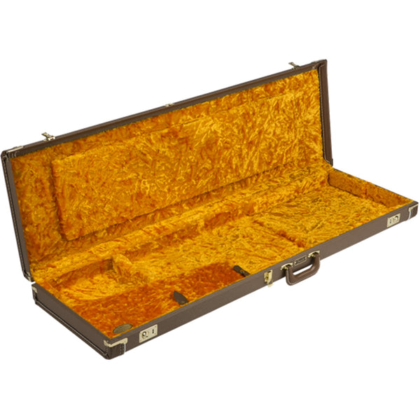Fender Deluxe Precision Bass Case Brown/Gold | The Music Zoo