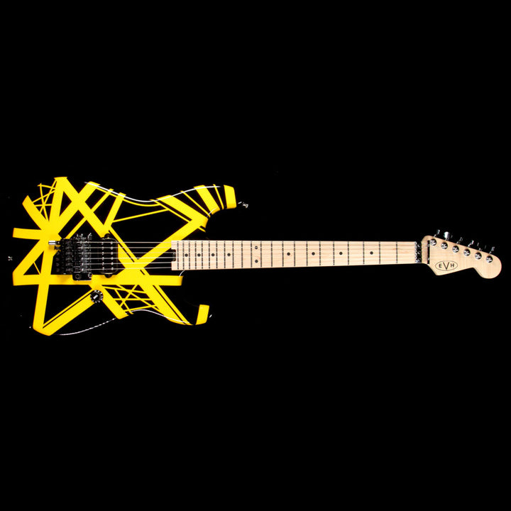 EVH Striped Series Black with Yellow Stripes | The Music Zoo