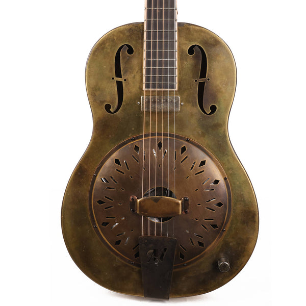 Mule Resophonic Tricone Brass Resonator Guitar Used | The Music Zoo
