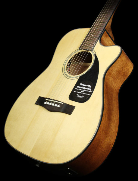 Used Fender CF-60 CE Folk Spruce Acoustic Guitar Natural | The Music Zoo