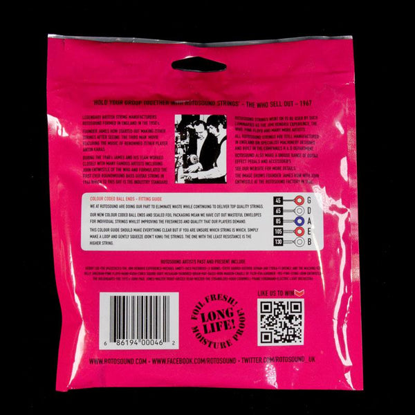 Rotosound RB45-5 Roto 5-String Electric Bass Guitar Strings 45-130 ...