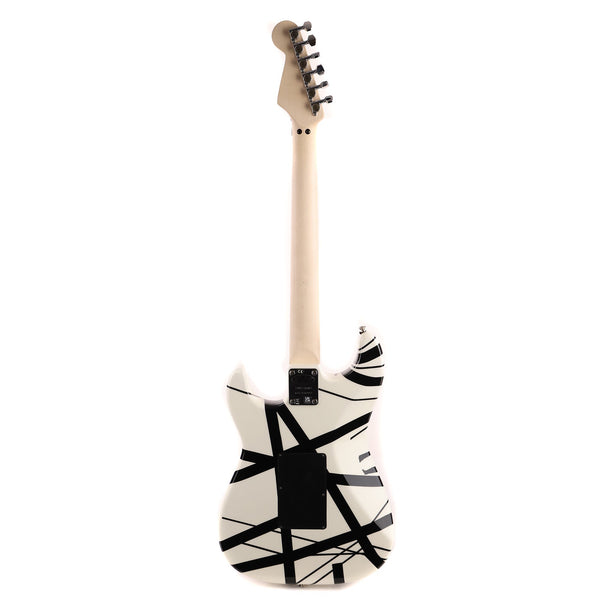 EVH Striped Series White with Black Stripes | The Music Zoo