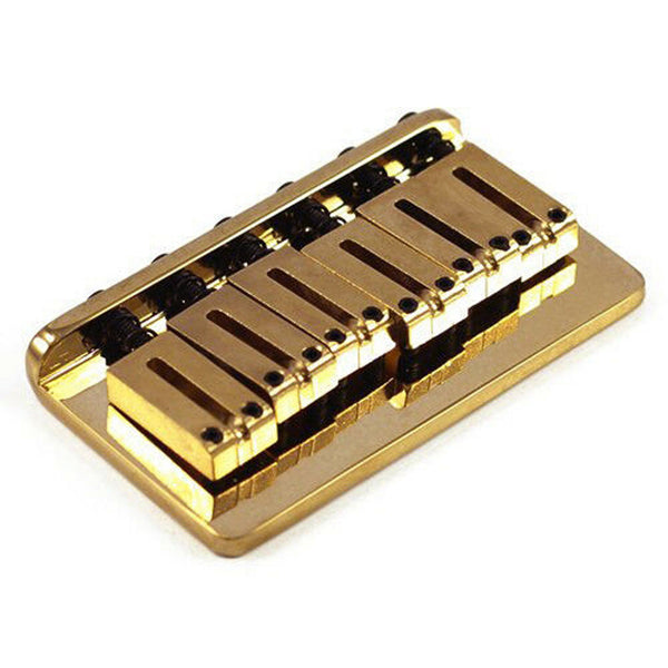 Fende American Hard Tail Strat Bridge Assembly '86-'07 Gold | The Music Zoo
