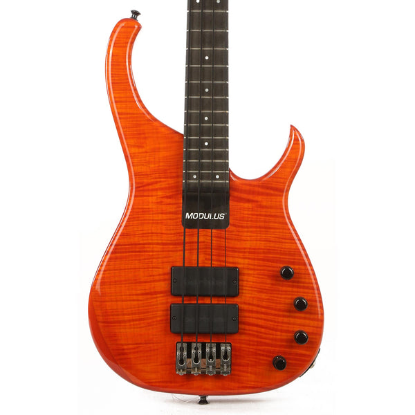 Modulus Quantum 4 Turbo Bass Orange Crush with 2Tek Bridge | The Music Zoo
