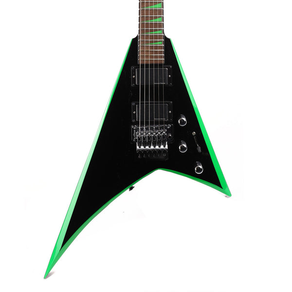 Jackson X Series Rhoads RRX24 Black with Neon Green Bevels | The Music Zoo