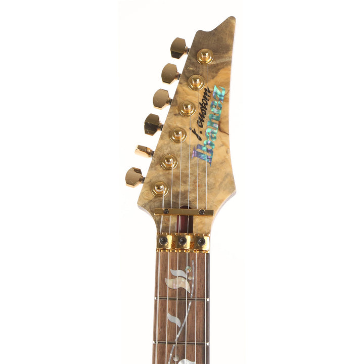 Ibanez RG j.custom Buckeye Burl and Blue Resin Fill 2021 | The Music Zoo