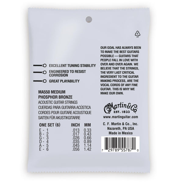 Martin SP Phosphor Bronze Acoustic Strings (Medium 13-56) | The Music Zoo