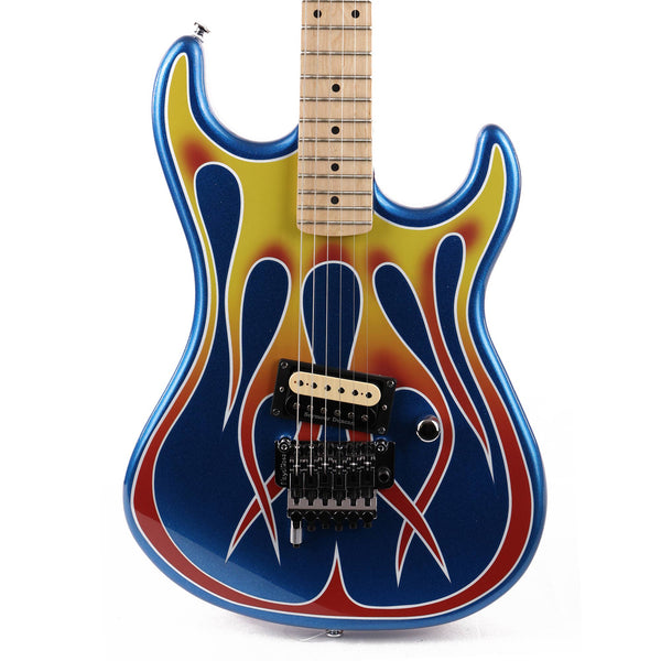 Kramer Custom Graphics Series Baretta Hot Rod Blue Sparkle Flames Used ...