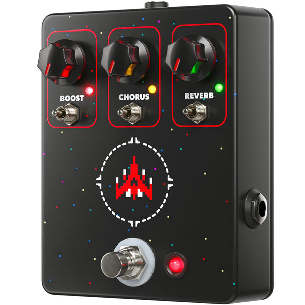 Jhs Space Commander Chorus Boost Reverb Effect Pedal The Music Zoo