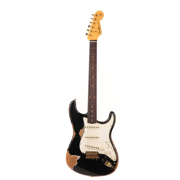 Fender Custom Shop 1960s Stratocaster Ultimate Relic Black with Gold H ...