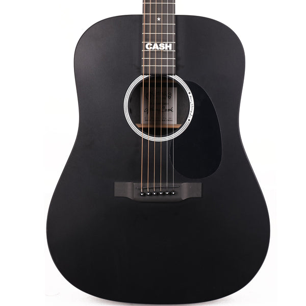 Martin DX Johnny Cash Acoustic-Electric Jett Black Used | The Music Zoo